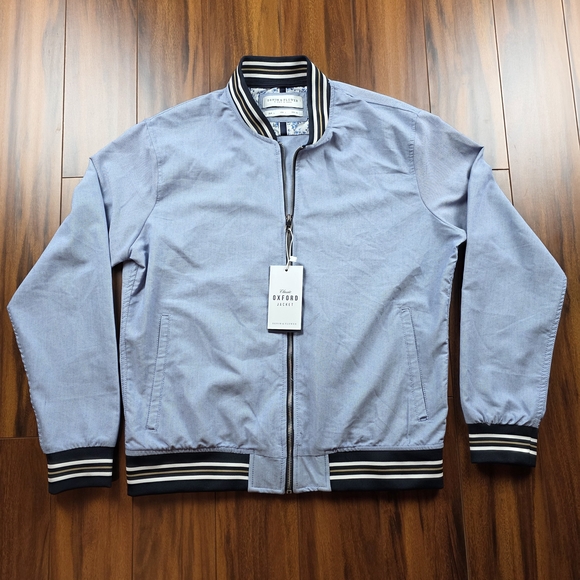 Denim & Flower | Jackets & Coats | Oxford Blue Mens Bomber Jacket ...